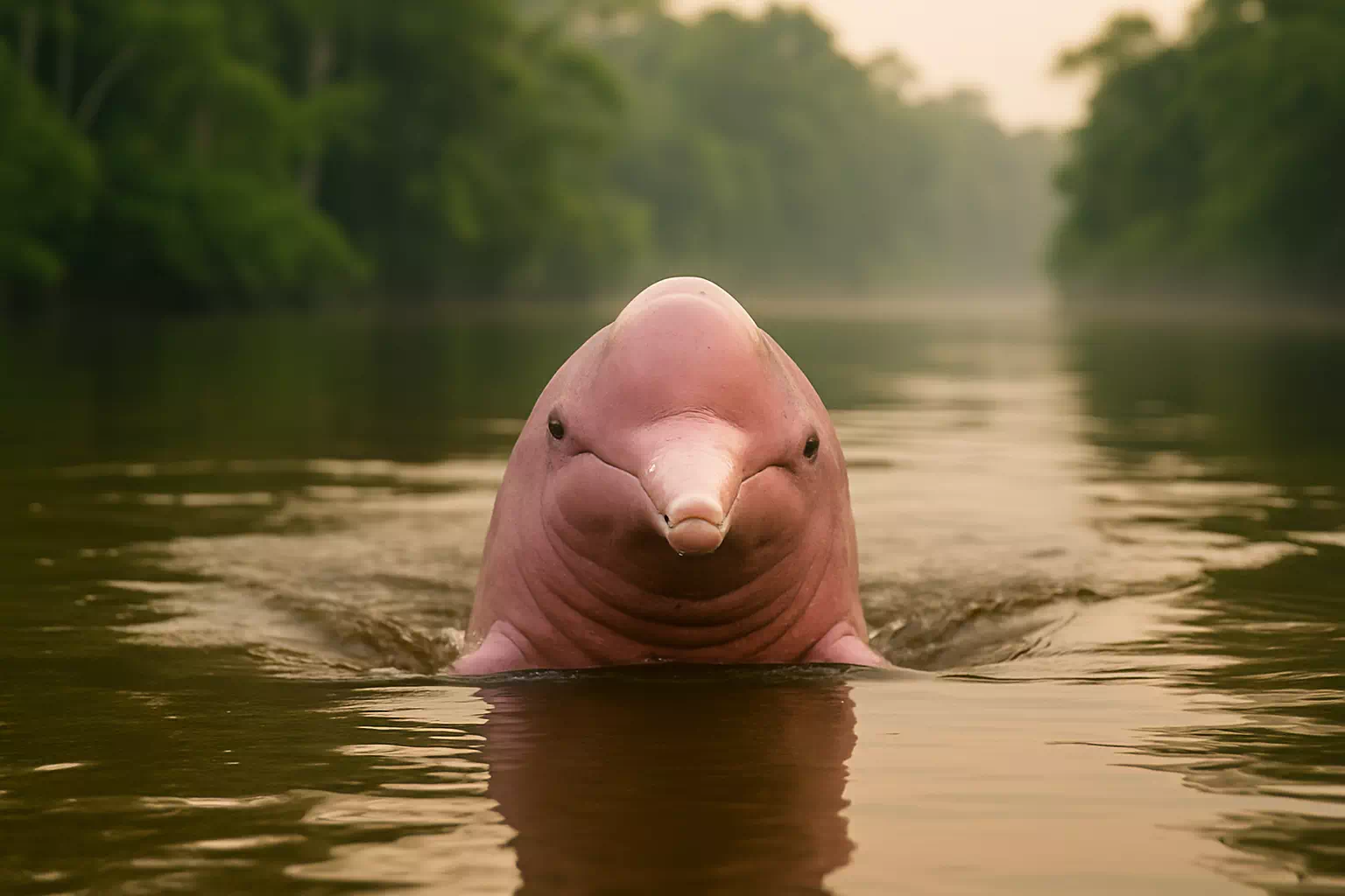 Dauphin rose d’Amazonie : le vrai fluo de la jungle